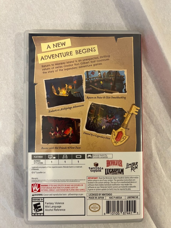 (Case Only) Return to Monkey Island Nintendo Switch | eBay
