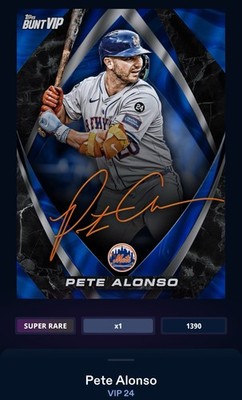 25 Topps Bunt DIGITAL VIP Team Color Signature Pete Alonso | eBay