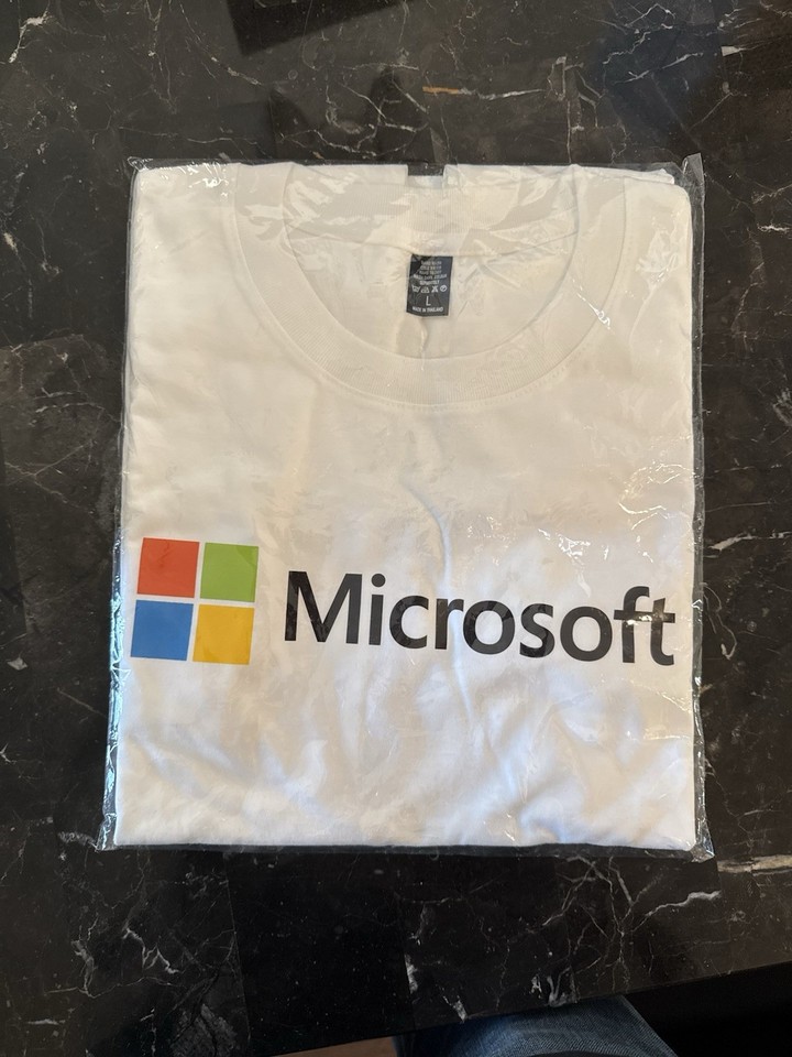 Microsoft Logo White T-Shirt | eBay