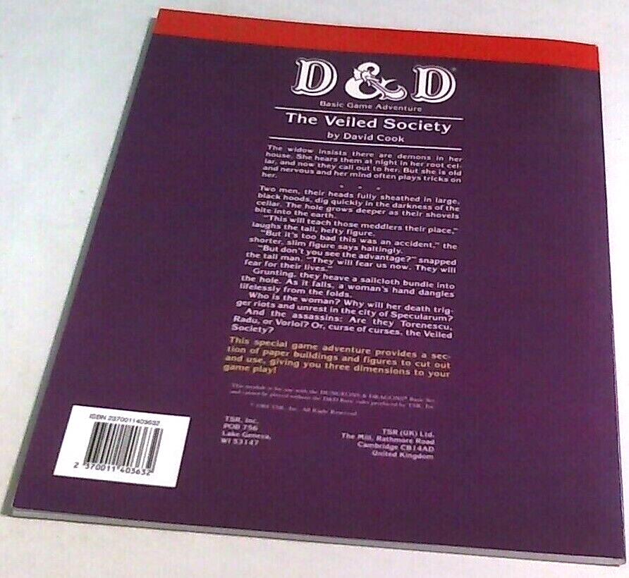 B6 The Veiled Society AD&D TSR 9086 WOTC NEW Reprint adventure module D ...