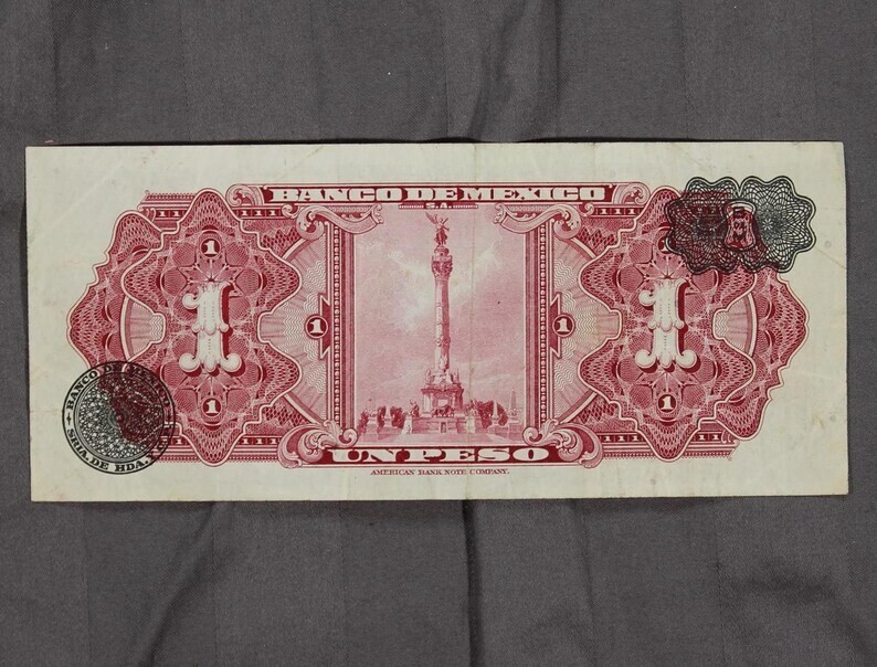 1954 UNO (1) Peso Banco De Mexico Banknote | eBay