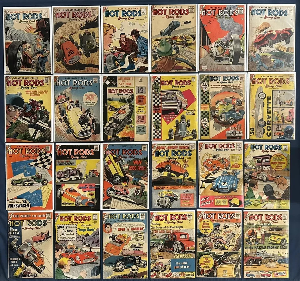 1951 Hot Rods and Racing Cars, #1-120. Complete set; very rare. Vintage ...