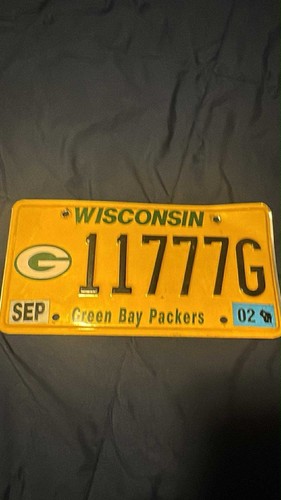REAL AUTHENTIC GREEN BAY PACKERS WISCONSIN LICENSE PLATE | eBay