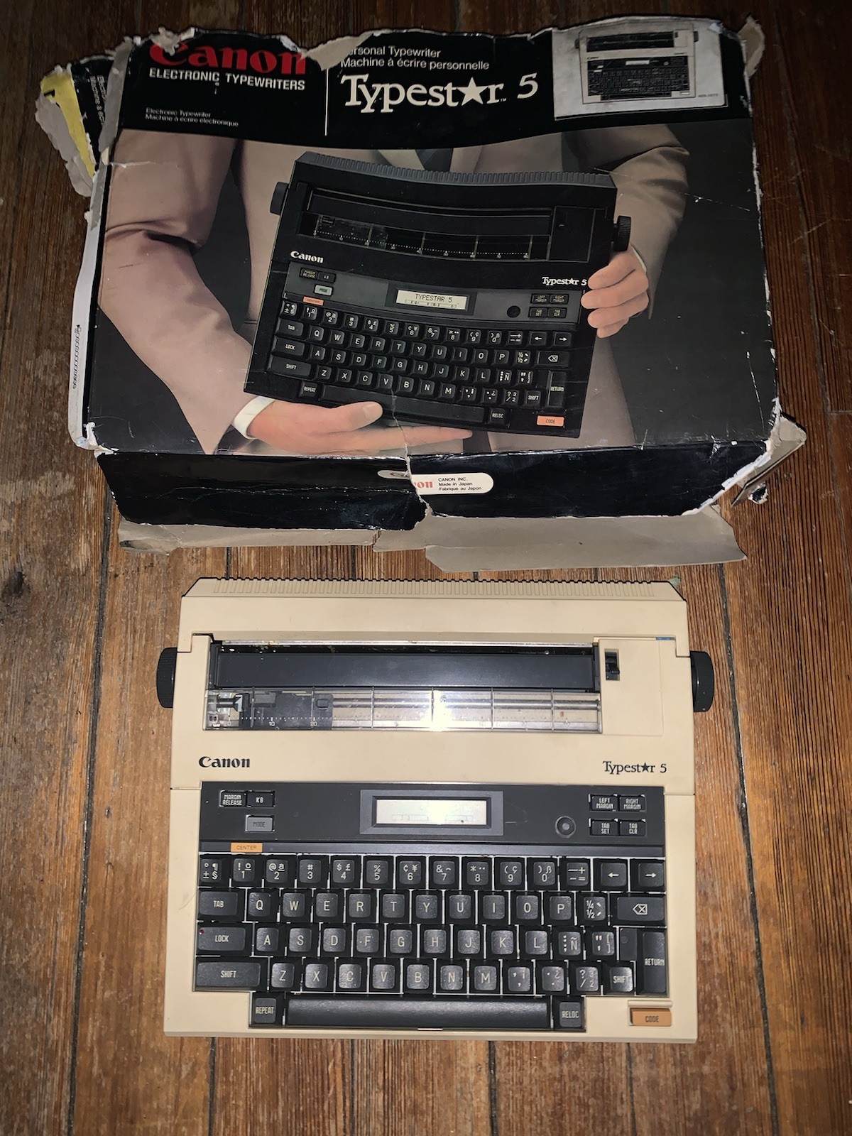 Canon Typestar 5 Electronic Typewriter Vintage w/ Original Box Untested ...