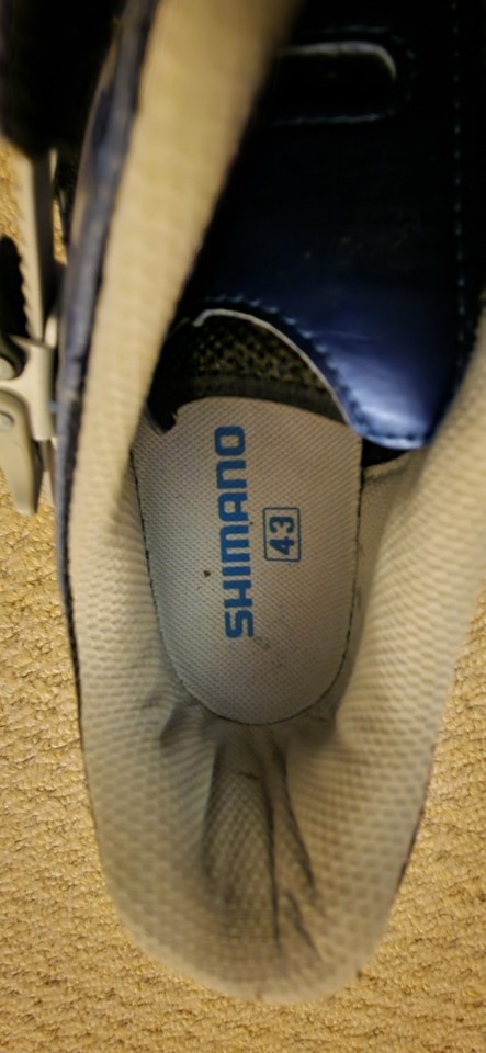 Shimano Road Cycling shoes - R131 Blue & Silver - Good Condition Indoor ...