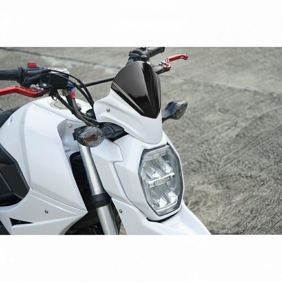 WHITE FRONT WINDSHIELD WINDSCREEN HEADLIGHT COWL FOR HONDA GROM 125 ...
