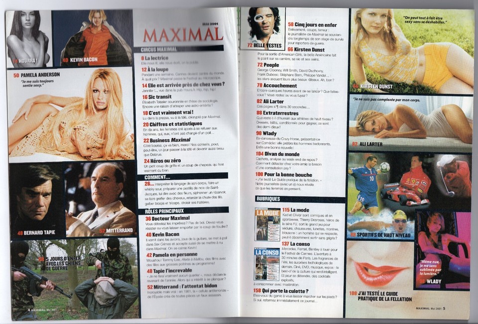 French Maxim 7 Pamela Anderson Kirsten Dunst Ali Larter Wlady Christine ...