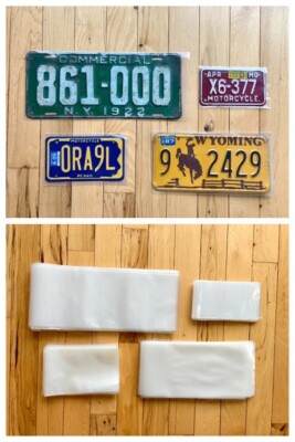 License Plate Bags/Sleeves- Many Sizes- 3 MIL High Clarity & Strength ...