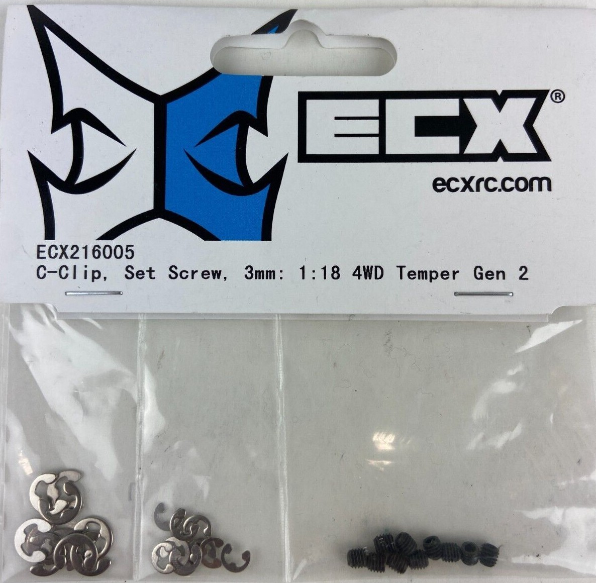 ECX ECX216005 C-clip Set Screw 3mm 1 18 4WD Temper Gen 2 for sale ...