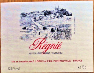 etiquettes vins FRANCE REGNIE E Loron et fils (S&L) wine labels | eBay