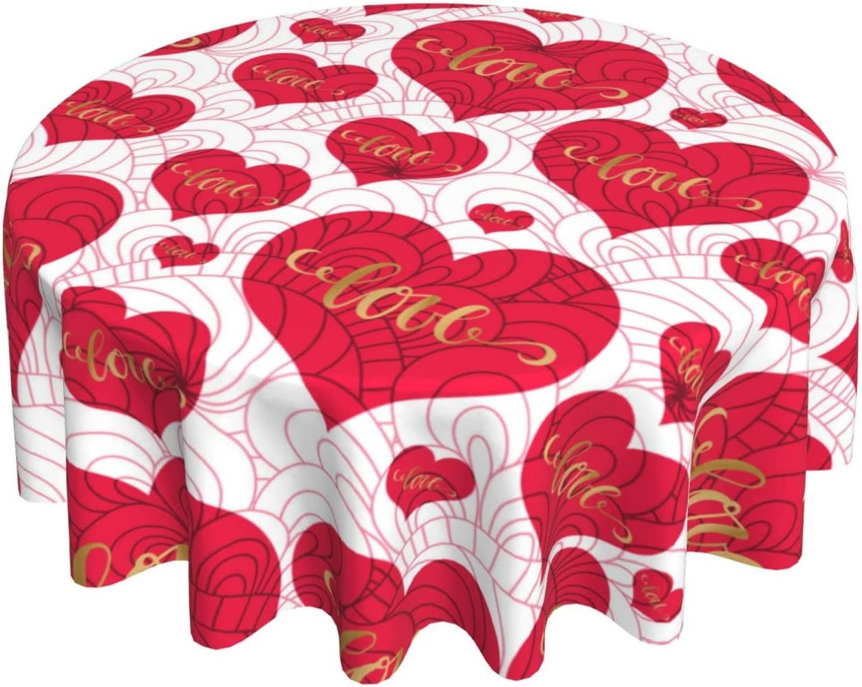 Round Valentines Tablecloth 60 Inch Valentine'S Day Mother'S Day ...