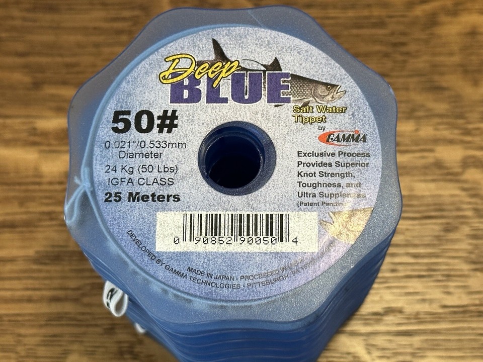 Frog Hair Deep Blue Saltwater Tippet 50lb 50# 25m Fly Fishing | eBay