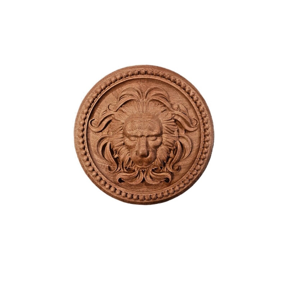 Hand Crafted Lion Head Round Rosette / Applique. Variety sizes and ...
