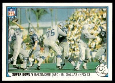 1983 FLEER TEAM ACTION SUPER BOWL V BALTIMORE COLTS/DALLAS COWBOYS #61 ...