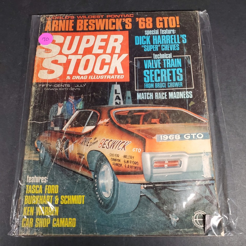 SUPER STOCK & DRAG ILLUSTRATED MAGAZINE JULY 1968 '68 GTO NHRA SUPER ...