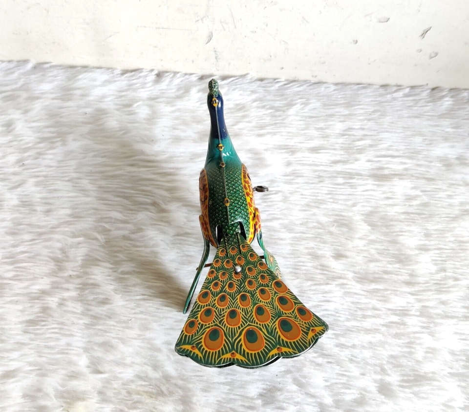 Vintage Proud Peacock Boxed Wind Up Tin Toy ALPS TM Japan Rare Unused ...