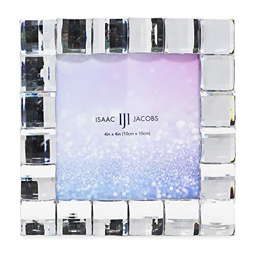 Isaac Jacobs Decorative Sparkling Clear Jewel Picture Frame Photo ...