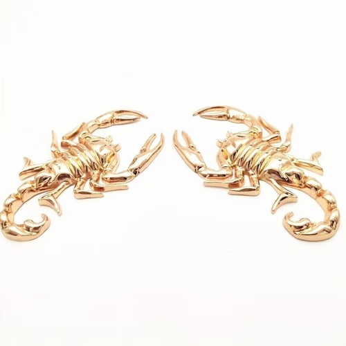 Motorcycle Gold Metal 3D Fuel Tank Emblem Decal Scorpion Car Badge ...