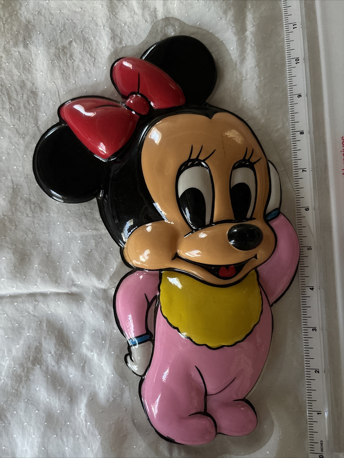 Baby Minnie Mouse Plastic Cake Topper Decoration Lays Flat Vintage ...