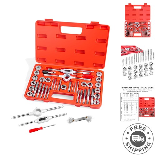 40-Piece Tap and Die Set – Ultimate Threading Solution for ...