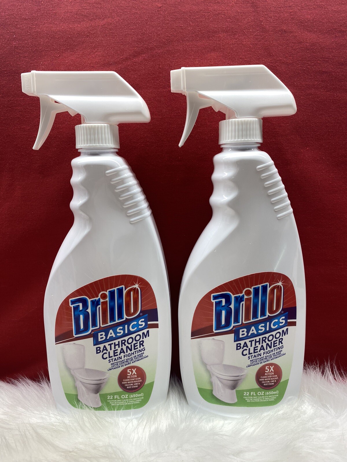 2- Brillo Basics Stain Fighting Bathroom Cleaner BB-28069 5X Action | eBay