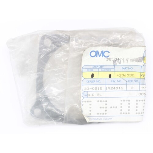 OMC Water Plate Gasket Part Number - 336530 | eBay