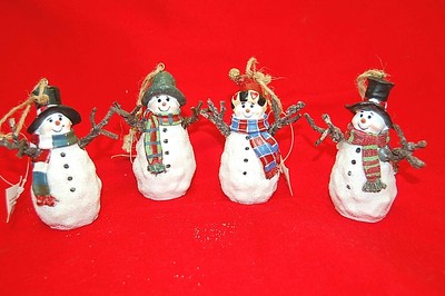 Ganz Resin Snowmen 3 3/4" Tall Set of 4 New X1015 | eBay