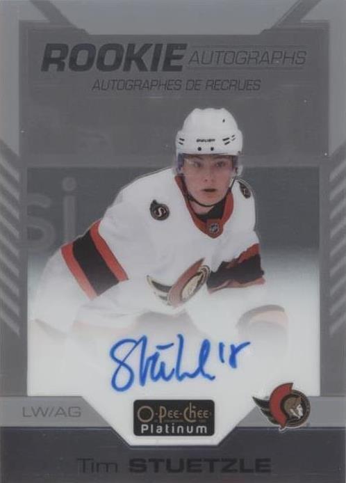 2020-21 O-Pee-Chee Platinum - Rookie Autographs Tim Stutzle #R-ST (AU ...