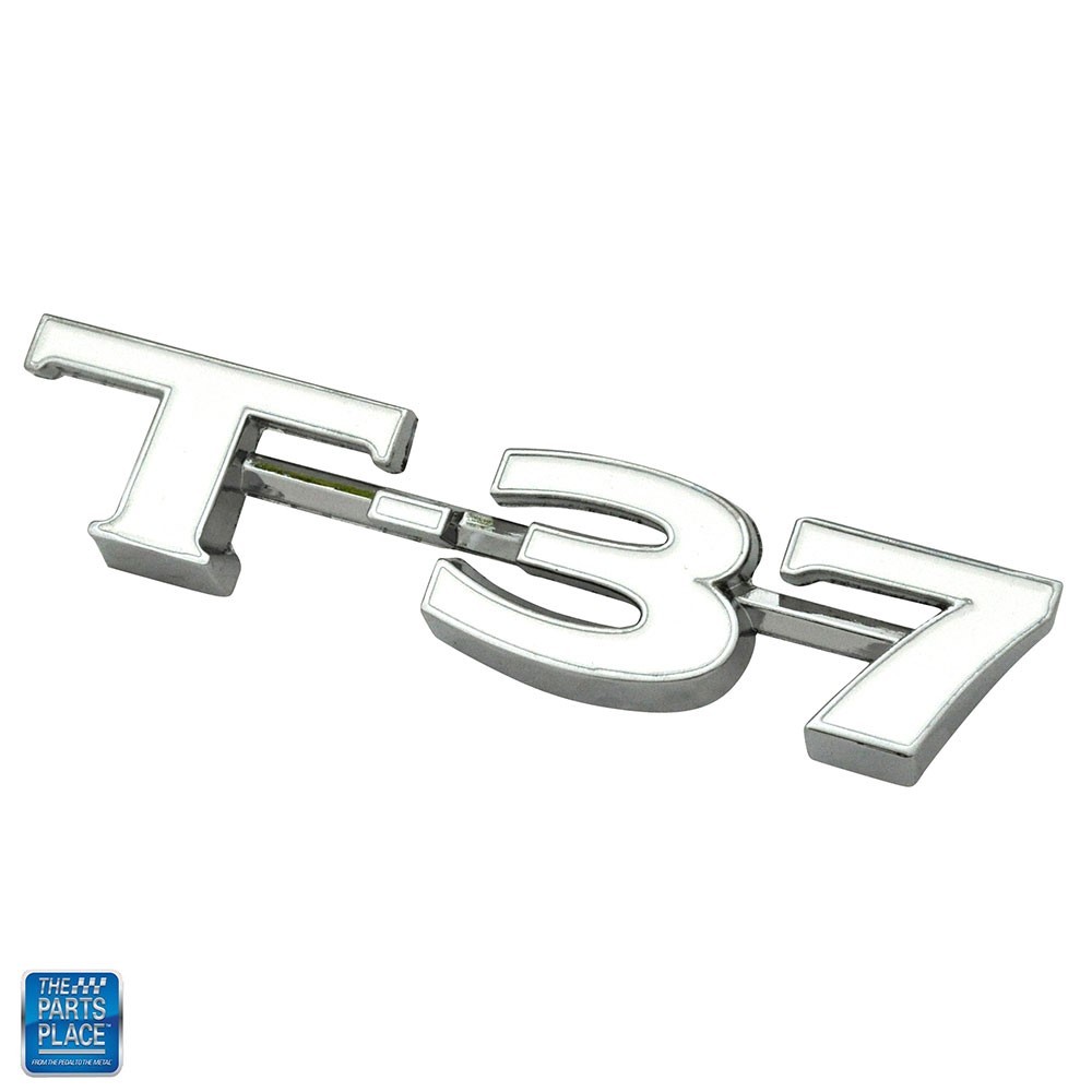 1970-71 LeMans " T-37 " Front Fender Emblem Chrome w/ White replaces GM ...
