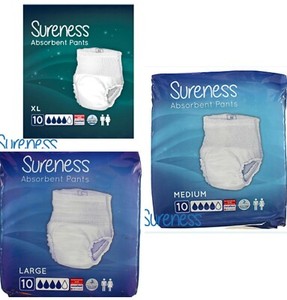 40 Sureness Absorbent Pants Incontinence for Men/Women Medium or Large ...
