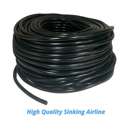 AQUA WEIGHTED AIR LINE SINKING AIR LINE 4mm KOI POND AIR 1, 5,10,20,30 ...