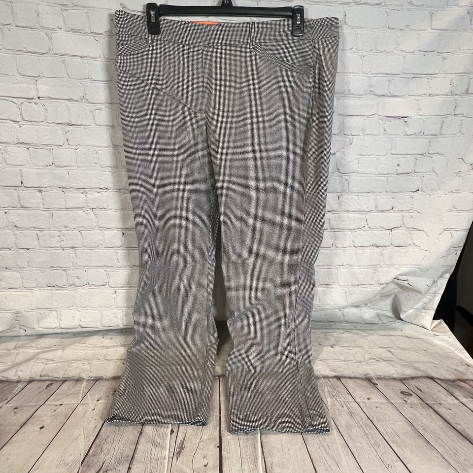 Hilary Radley Ladies Tummy Control Panel Black Off White Pants XXL w/29 ...
