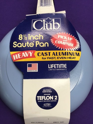 Vintage CLUB 8-1/2" Saute’ Pan Frying Pan Lt. Blue NOS Made In USA 🇺🇸 ...