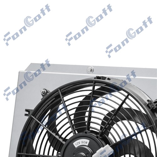 Aluminum Shroud + 2x14" Fan Fit 1992-93 Chevy GMC C/K 3500 2500 6.5L V8 ...