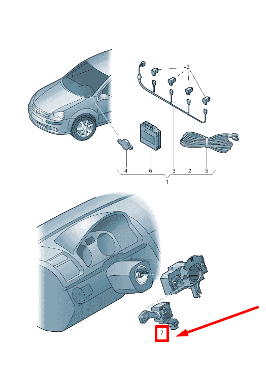 Genuine VW Mk6 Golf Plus Jetta Caddy Touran OCTAVIA Yeti MFSW Cruise ...