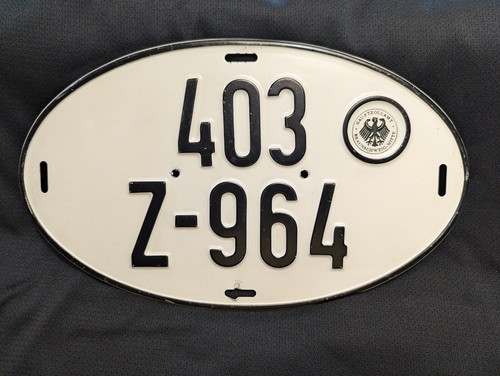 Vintage German Oval License Plate- Braunschweig-Hautzollamt 1970's | eBay