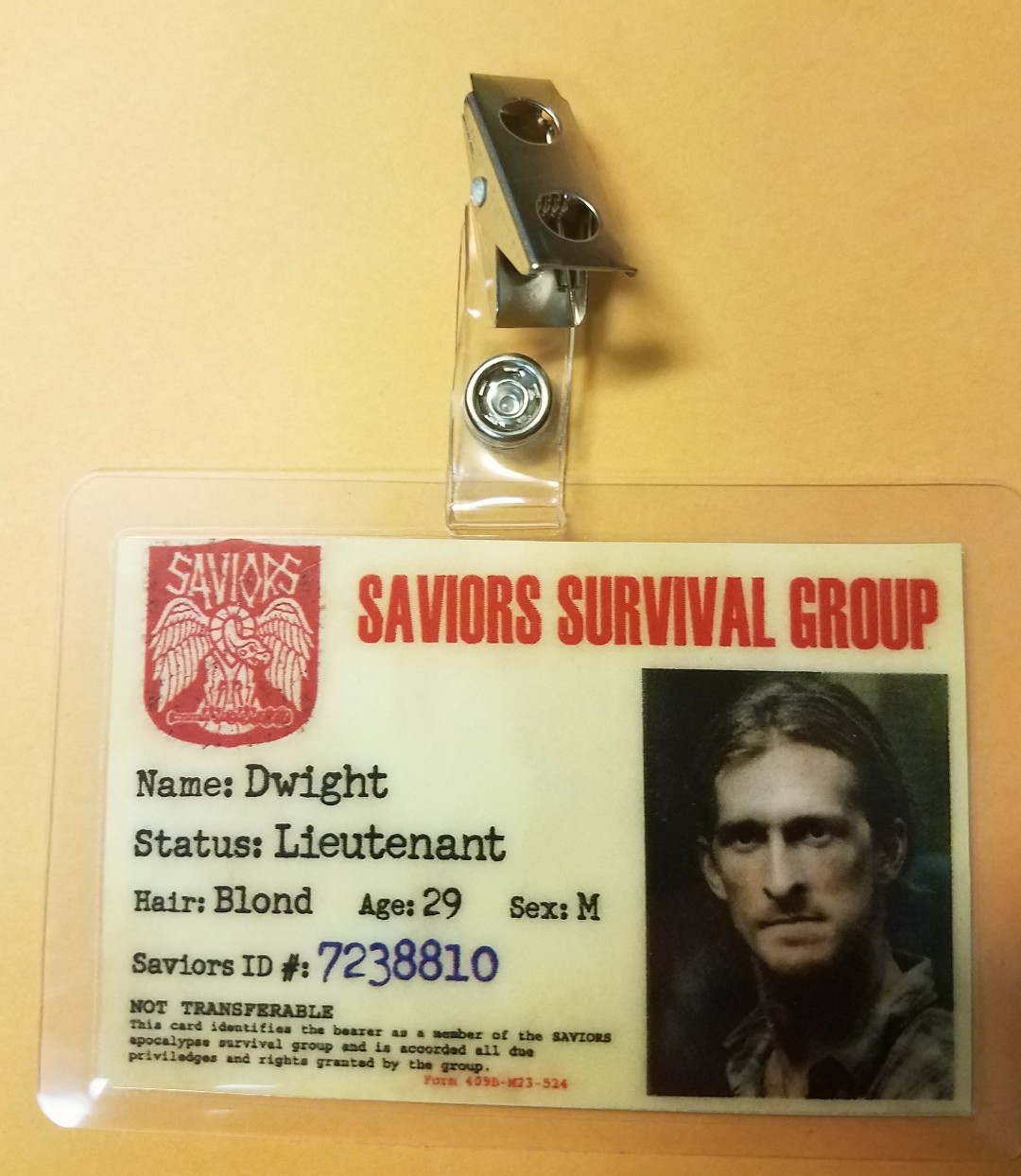 The Walking Dead Id Badge - Saviors Dwight cosplay costume prop | eBay