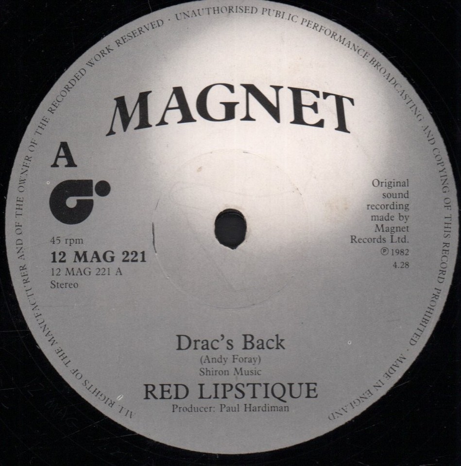Red Lipstique Drac's Back 12" vinyl UK Magnet 1982 in pic sleeve 12MAG221 | eBay