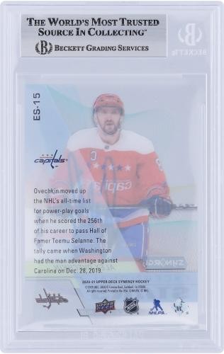 Alexander Ovechkin Capitals Signed 2020-21 Upper Deck #ES-15 #/749 BAS ...