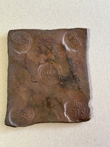 Copper Swedish Plate Money 1 Daler 1747 Frederick 1 Nice Condition 4.5 ...