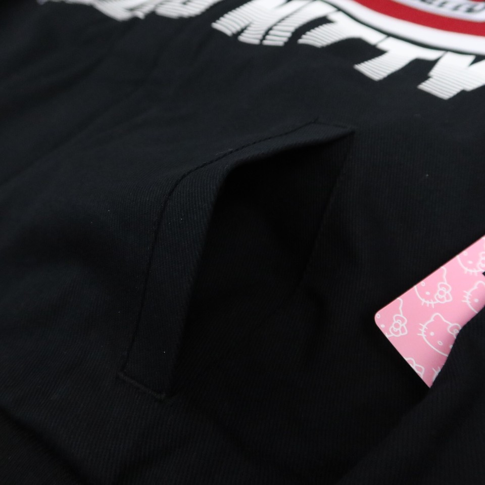 Sanrio Hello Kitty Cropped Racing Jacket Coat Women's Medium Embroidered Flames | eBay