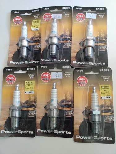 6 Spark Plug 1469 BR9ES NGK Champion RN2C 818 Power Sports | eBay