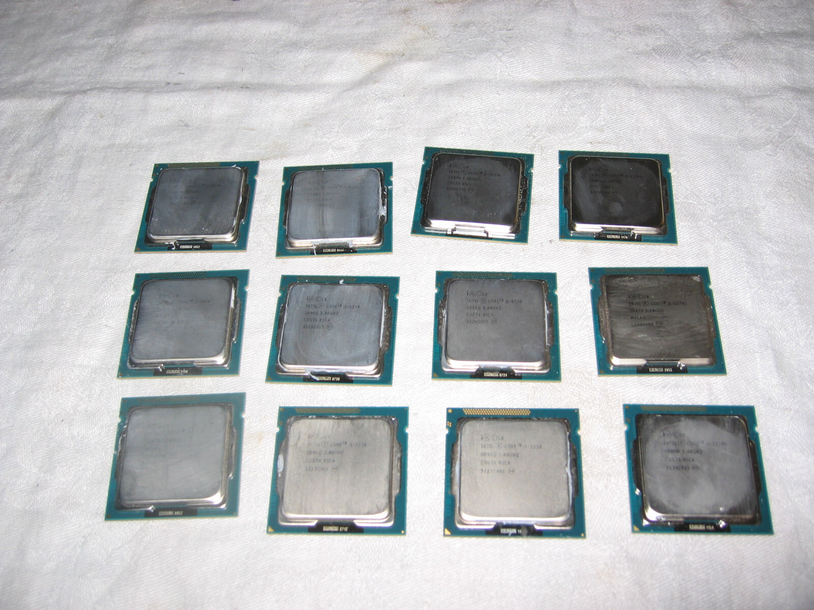 Lot of 12 Intel Core i5 Processor 3rd gen CPU 5x 3330, 3x 3470 3x 3570K ...