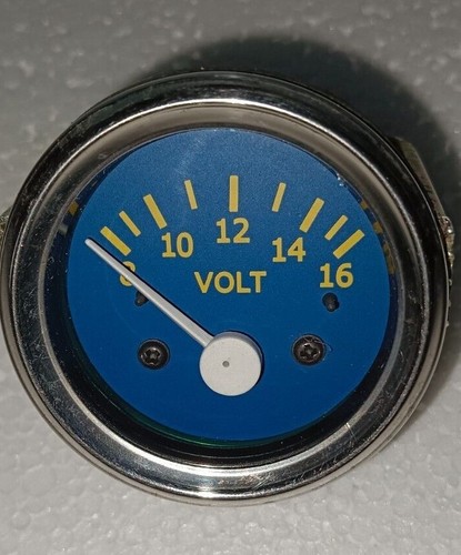 Smiths 52 mm Electrical Volt Gauge Blue face Chrome | eBay