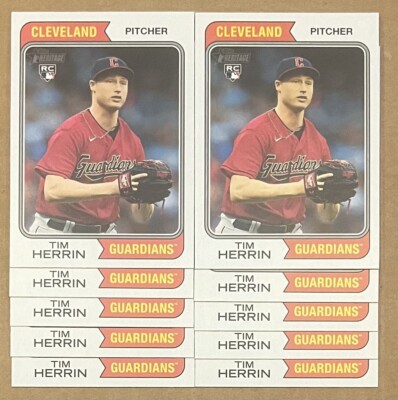 10) 2023 TOPPS HERITAGE TIM HERRIN #639 HIGH NUMBER ROOKIE RC GUARDIANS ...