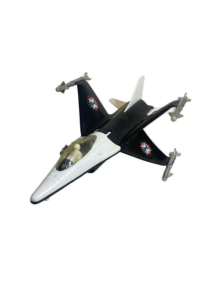 VINTAGE 70S PROCESSED PLASTICS SPACE AGE X-WING JET FIGHTER PLANE MODEL ...