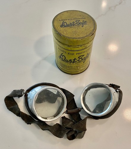 Rare Antique Dust Safe King's Eye Protection Goggles In Tin Can | eBay