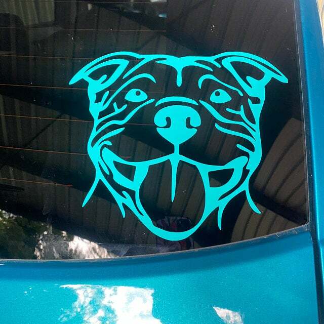 Staffy Staffordshire Bull Terrier Staffie Dog Decal Sticker Vinyl Car ...
