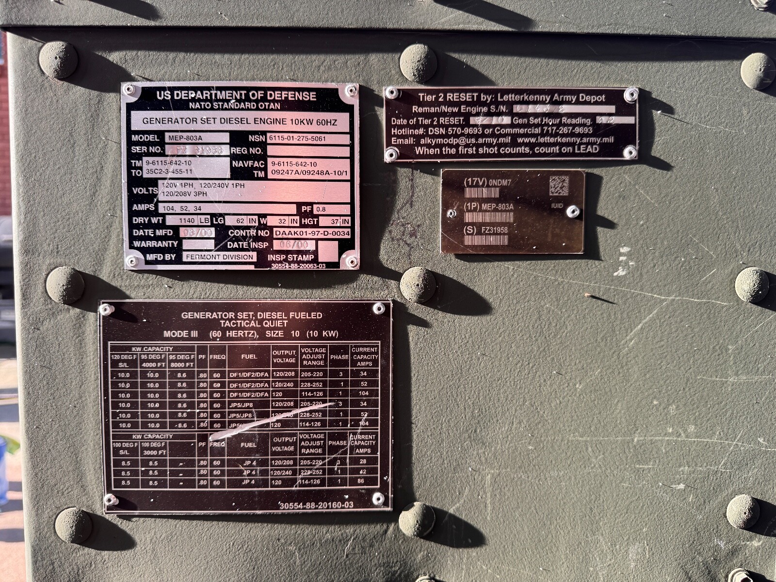 Military Diesel Generator MEP-803A 10kW | eBay