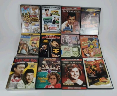 Lot Of 14 Classic Old School DVDs (43 FILMS TOTAL) Double Feature Combo ...